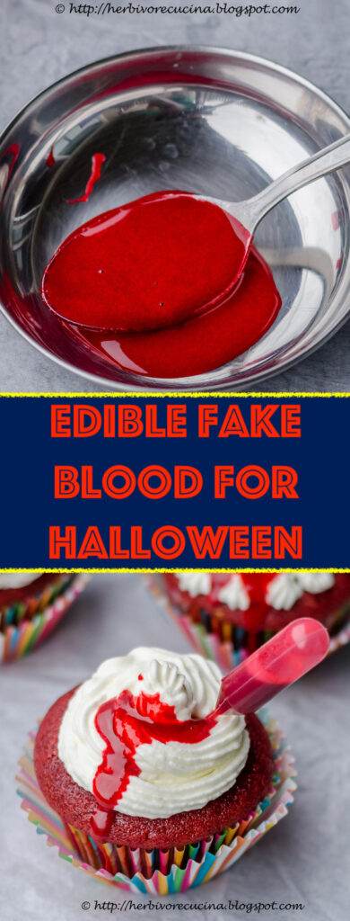 Edible Fake Blood for Halloween - Herbivore Cucina