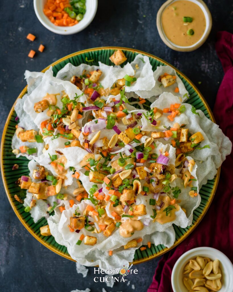Rice Paper Crisps (Rice paper Nachos) - Herbivore Cucina