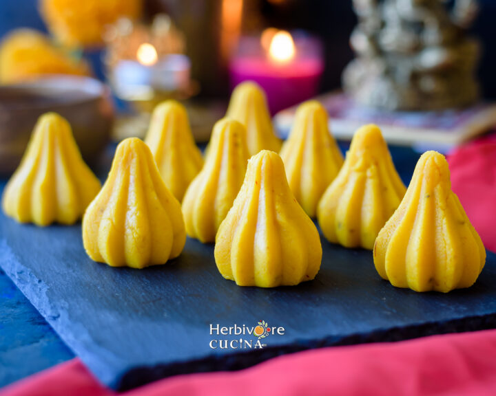 Kesar Malai Modak - Herbivore Cucina
