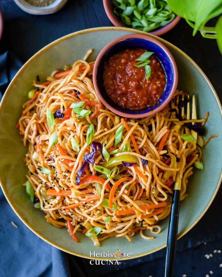 Schezwan Noodles - Herbivore Cucina