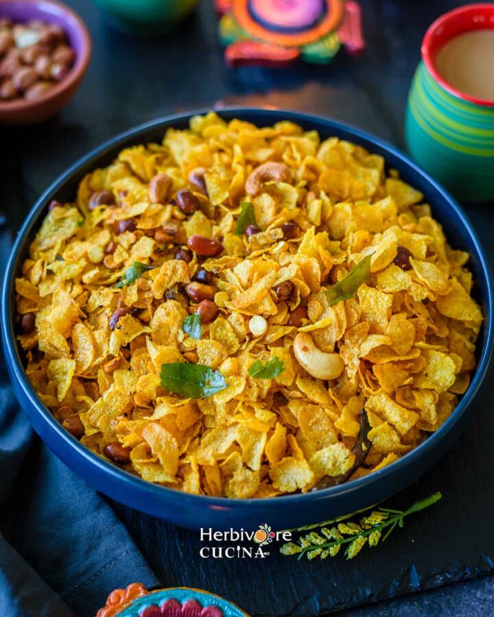 Corn Flakes Chevdo - Herbivore Cucina