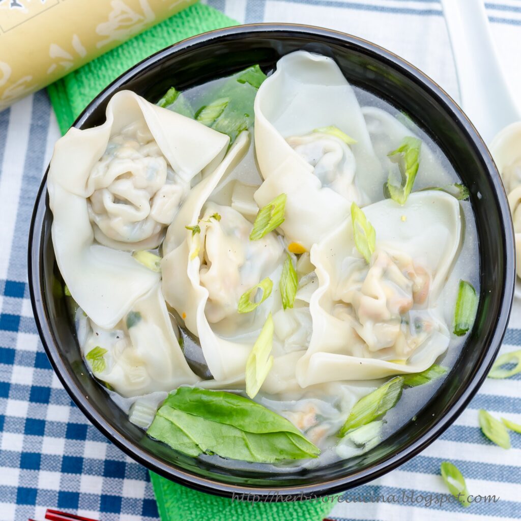 Vegetable Dumpling Soup - Herbivore Cucina